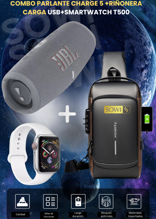 PARLANTE JBL 1.1 + RIÑONERA ANTIRROBO + SMARTWATCH T500 OBSEQUIO😍 – Sowi